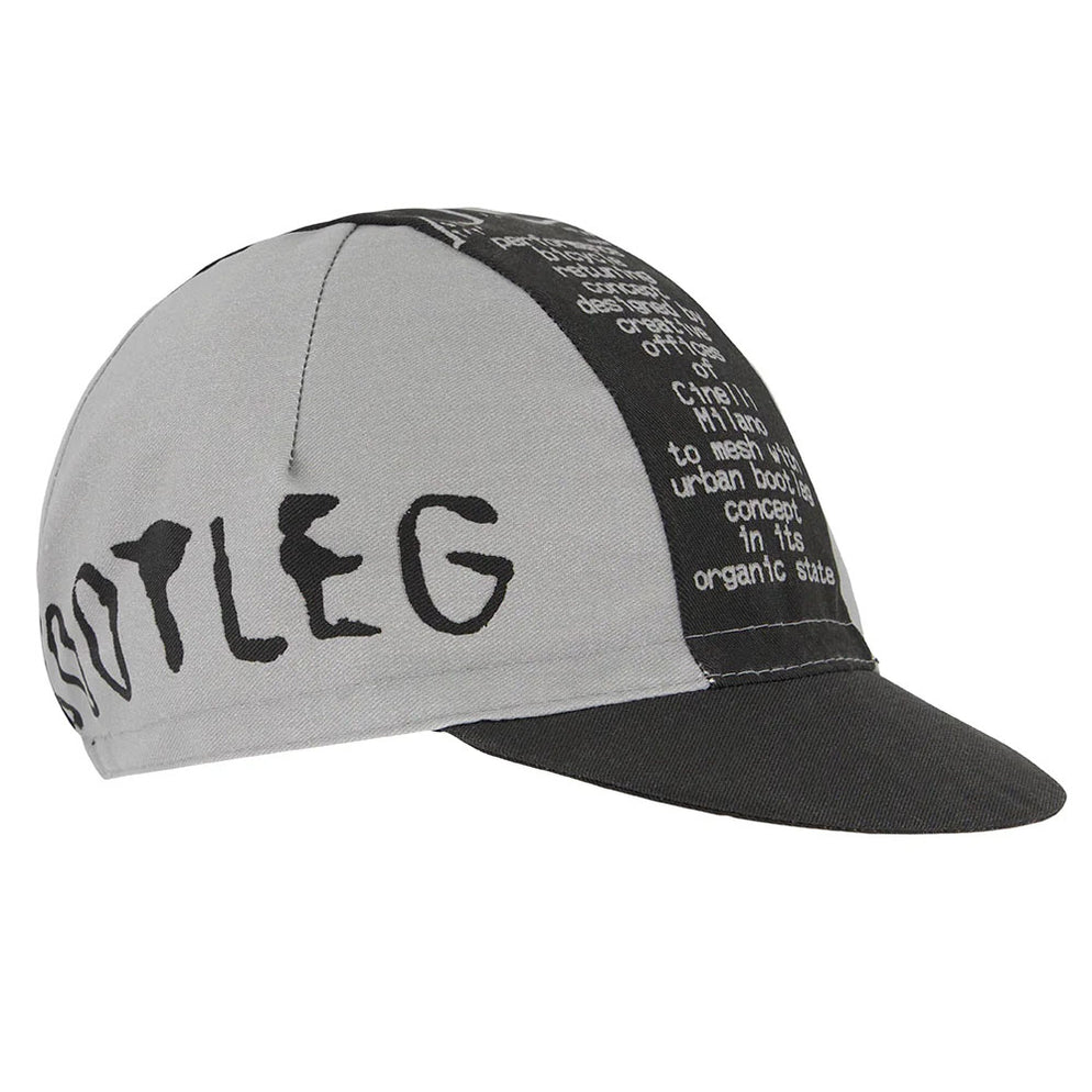 Cinelli Cycling Cap, Bootleg, Silver/Black — Send It Bikes