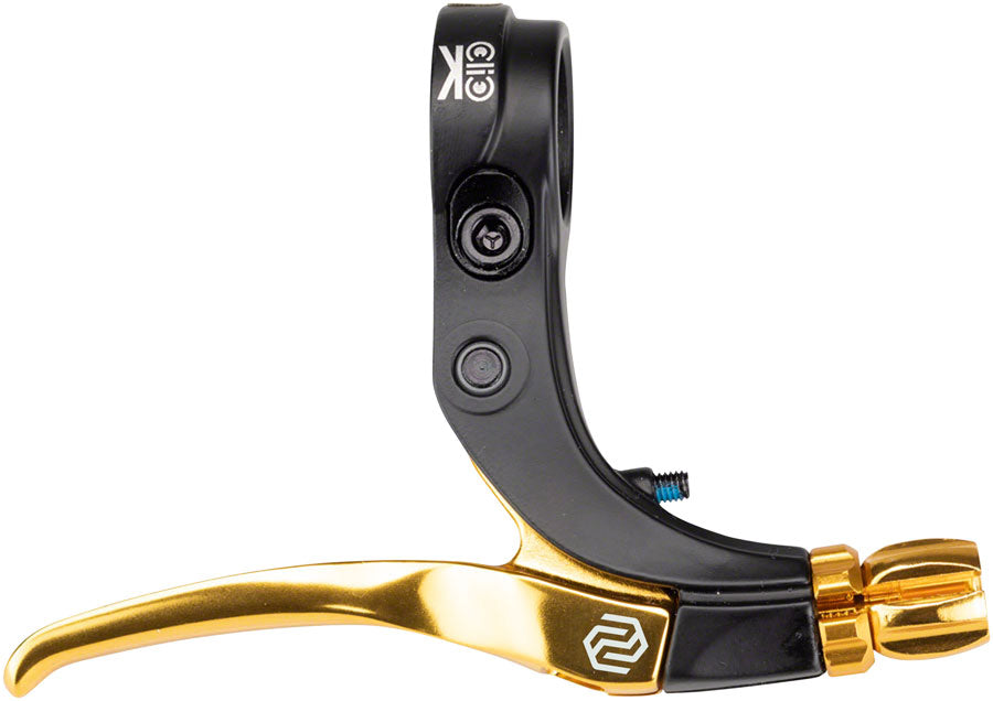 Promax Click V-Point Brake Lever - Short Reach, Gold — Send It Bikes