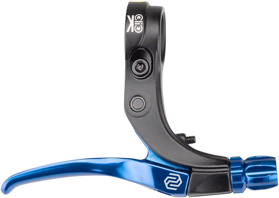 Promax Click V-Point Brake Lever - Short Reach, Blue — Send It Bikes