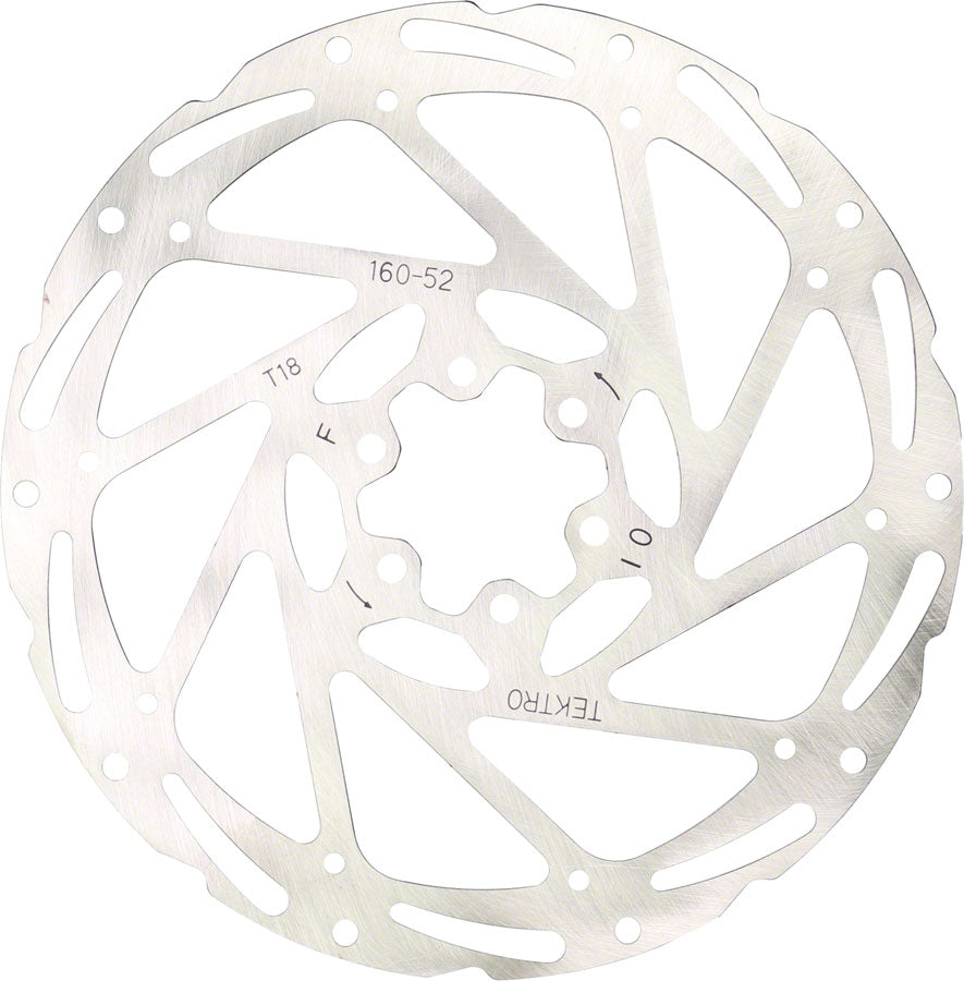 Tektro TR180-52 Disc Rotor - 180mm, 6-Bolt, 1.8mm Thickness, For 2-Pis ...