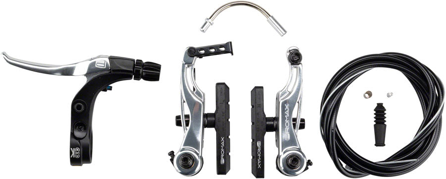 Promax P-1/Click V-Point Linear Pull Brake Kit - 85mm, Silver — Send It ...