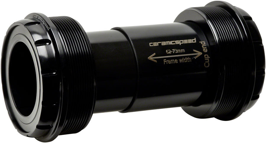 CeramicSpeed T47/73 Bottom Bracket - Shimano MTB, Coated Races, Black ...