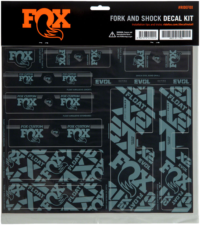 FOX Fork and Shock Decal Kit - Storm Blue — Send It Bikes