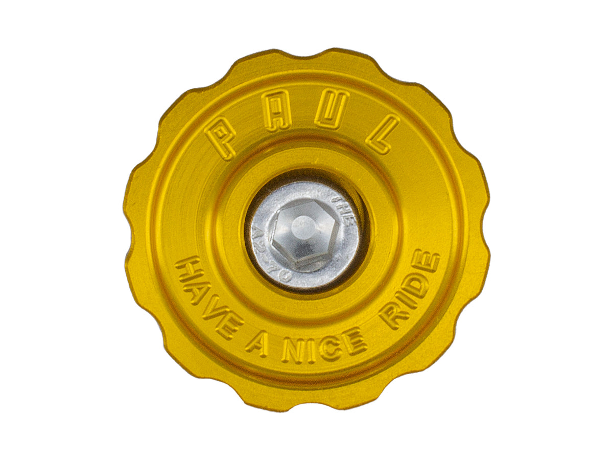 Paul Components Aluminum Top Cap, Gold — Send It Bikes