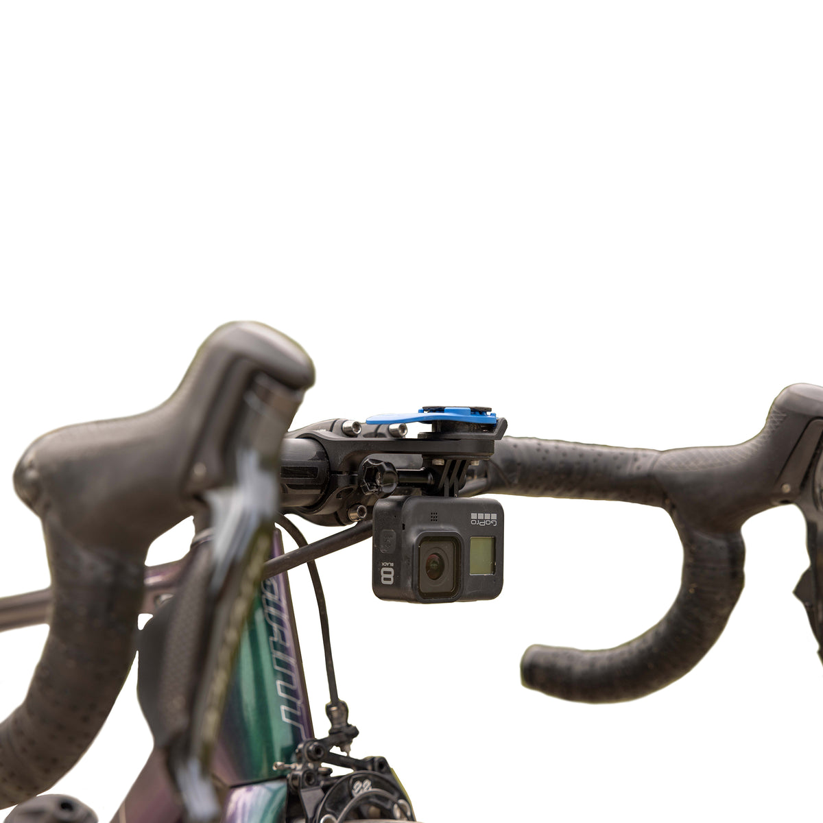 Quad Lock Action Camera Adaptor, Black/Blue — Send It Bikes
