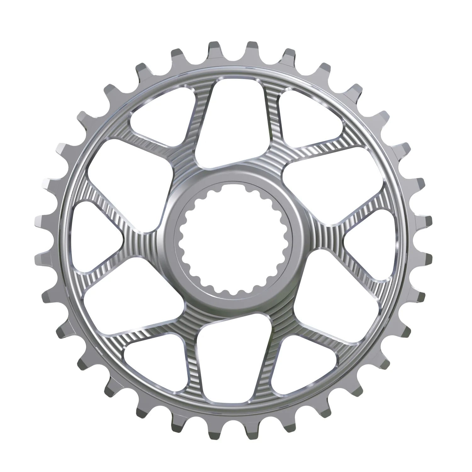 Works Components Round Chainring, Shimano DM, 34T, Boost 3mm, Slv ...