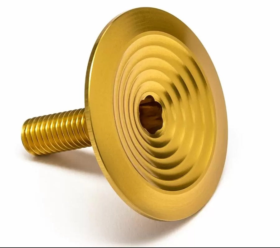 absoluteBLACK Integrated top cap, gold — Send It Bikes