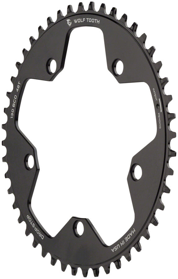 Wolf Tooth 130 BCD Road and Cyclocross Chainring - 48t, 130 BCD, 5-Bol ...